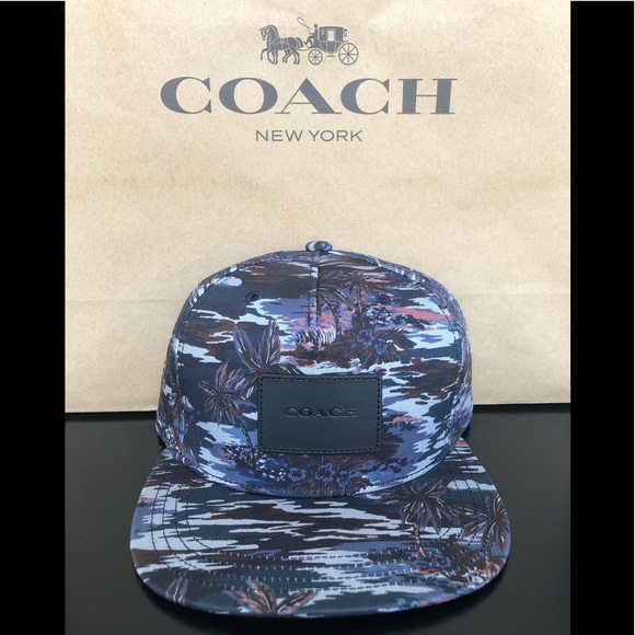 Coach | Accessories | Nwt Authentic Coach Hawaiian Flat Brim Hat | Poshmark